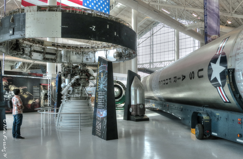A visitor gawks at a Saturn V Instrument Unit & Rocket – Wheeling It ...