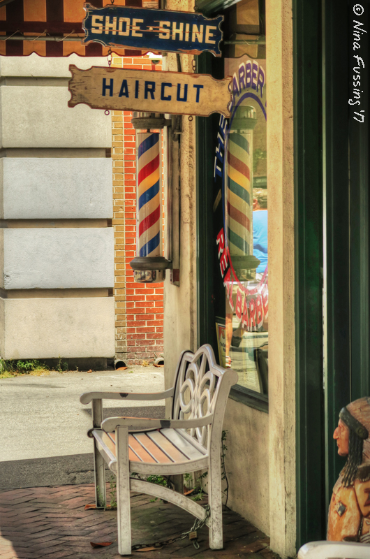 Old-time barber shop – Wheeling It: Tales From a Nomadic Life